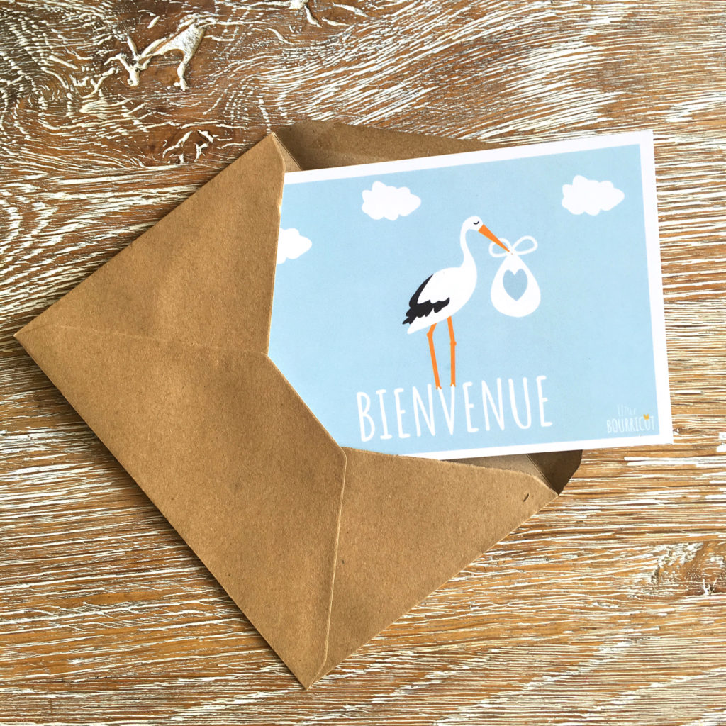 La petite carte "Bienvenue" - Little bourricot